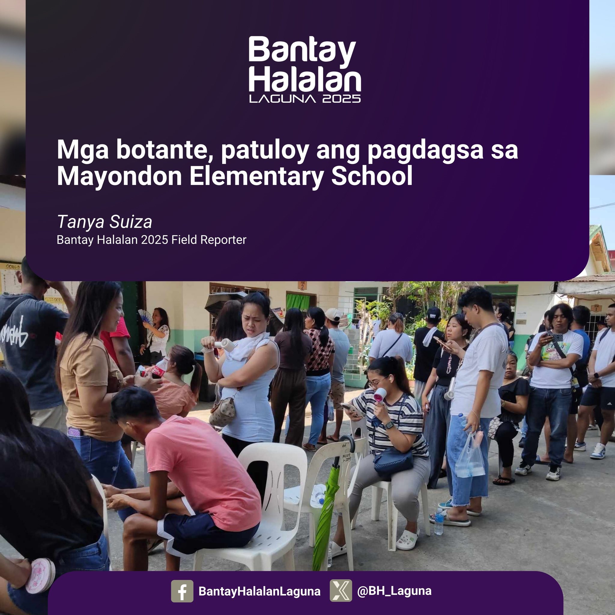 Mga botante, patuloy ang pagdagsa sa Mayondon Elementary School | Los ...